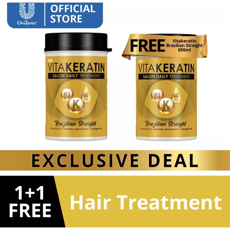 Buy 1 Take 1 VitaKeratin Salon Daily Treatment Tubs 650ml | Shopee ...
