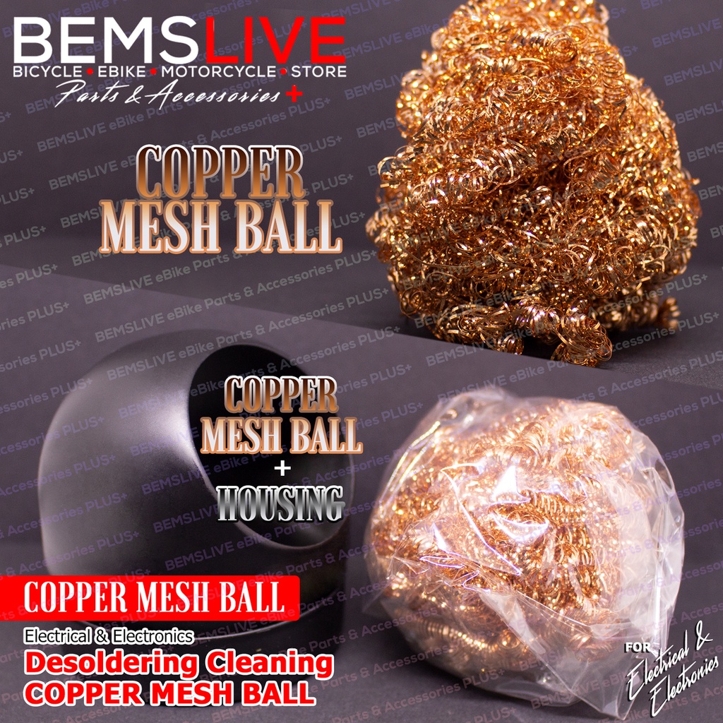 Desoldering Soldering Cleaning COPPER Mesh Ball and or with Housing ...