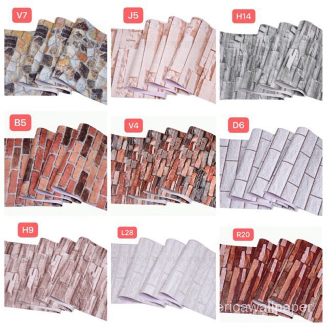 Ericawallpaper BHW wallpaper bricks sticker PVC waterproof Adhesive ...