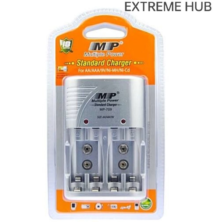 MP MULTIPLE POWER BATTERY CHARGER FOR RECHARGEABLE AA / AAA / 9V ...