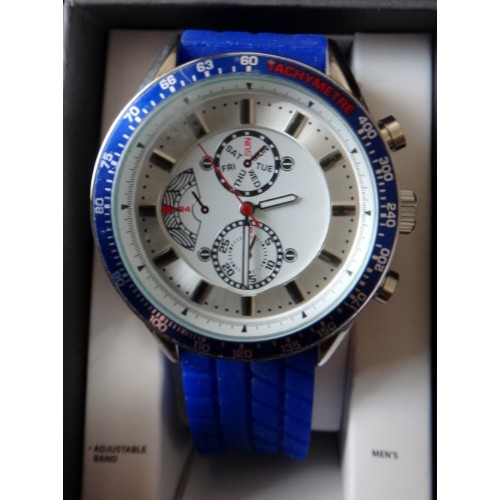Mossimo Watch Mens Chronograph Blue Silicone Stap FMDMO147 NewUSA ...