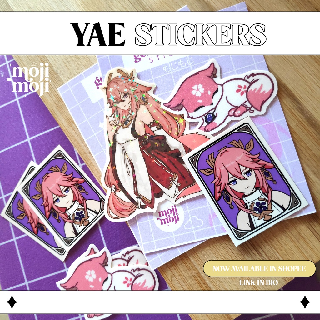 GENSHIN IMPACT - YAE Sticker pack | Shopee Philippines
