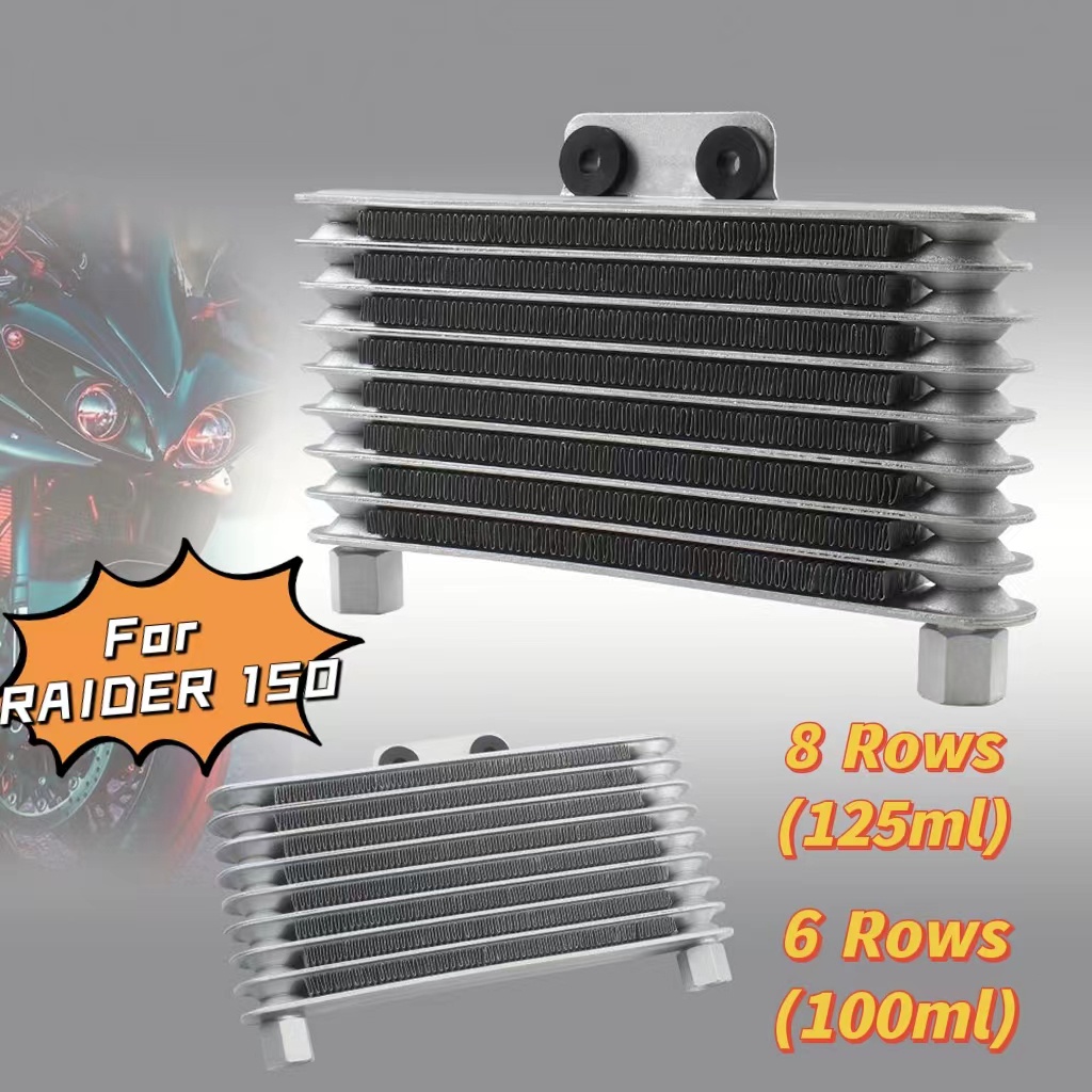 RAIDER 150 Oil Cooler 6 & 8 Rows Motorcycle Engine Radiator For Dirt ...
