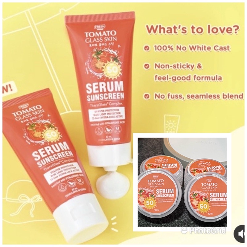 FRESH SKINLAB TOMATO GLASS SKIN Serum Sunscreen 10ml | Shopee Philippines