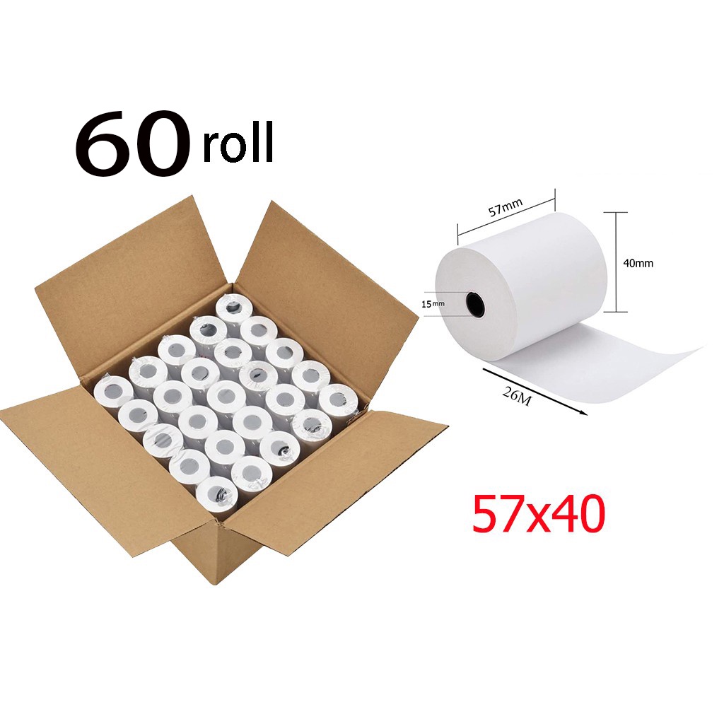 Stock！57x40 60 roll White thermal carbon copies carbonless invoice ...