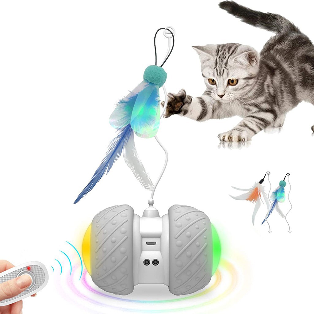 Robotic Cat Toy Remote Control Automatic Interactive Cat Toy with Ball ...