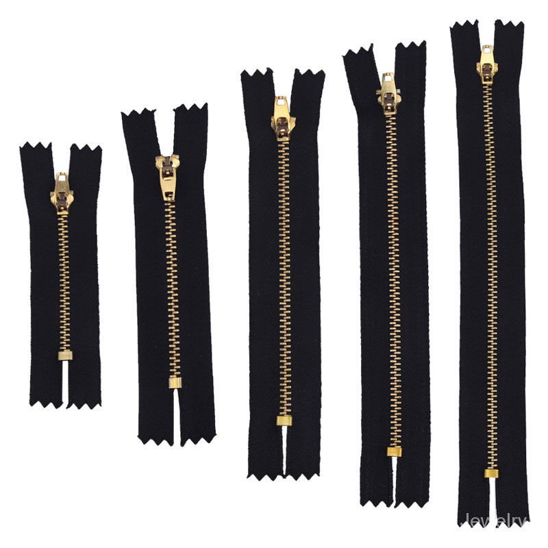 13~18cmJeans Zipper Real Bronze Pants Zipper Black Casual Suit Pants ...