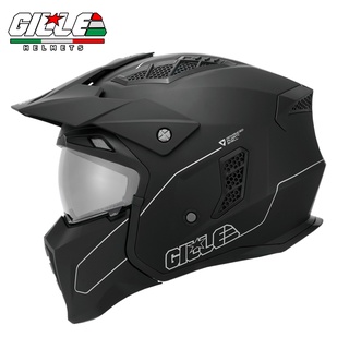 Gille Squadron Solid Helmet Full Face Dual Sports convertible to Half ...
