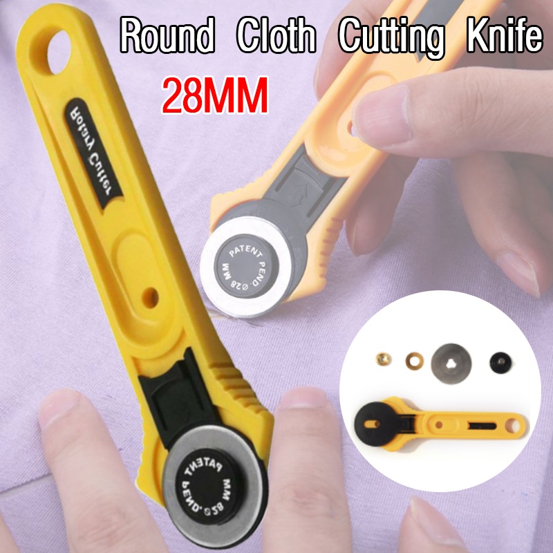 28mm Patchwork Roller Wheel Knife Rotary Cutter Paper Fabric Craft ...