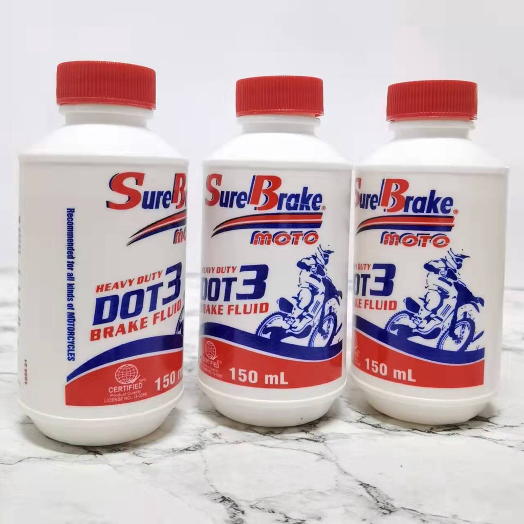 Sure Brake Moto heavy duty dot 3 Brake Fluid 150ml | Shopee Philippines