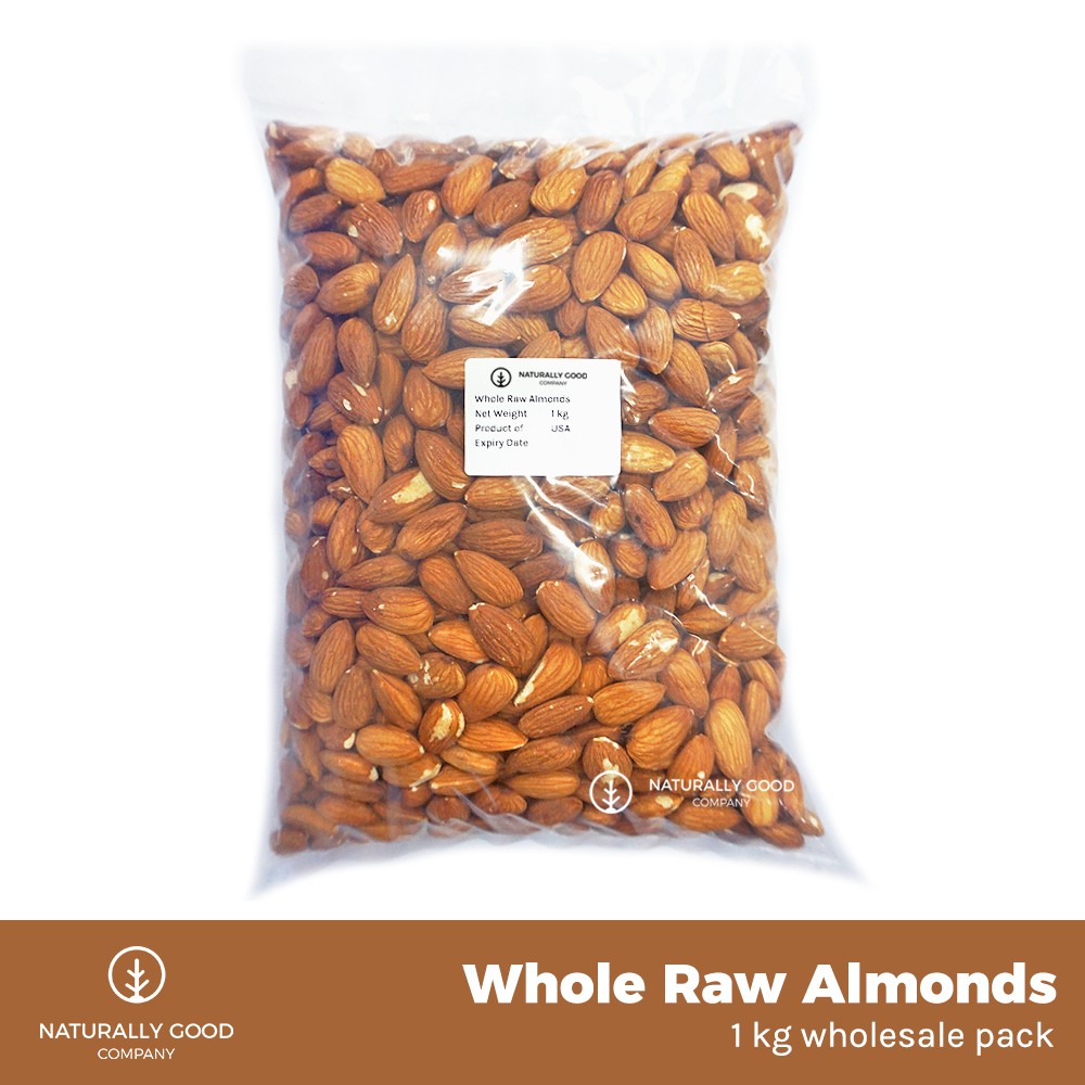 Whole Raw Almonds (1 kg wholesale pack) | Shopee Philippines