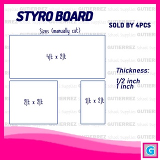 1ft x 2ft Styrofoam Styro Board - [1 inch Thick] | Shopee Philippines