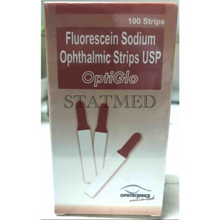 Fluorescein Sodium Ophthalmic Strips USP OPTIGLO 100 STRIPS EXP. DATE ...