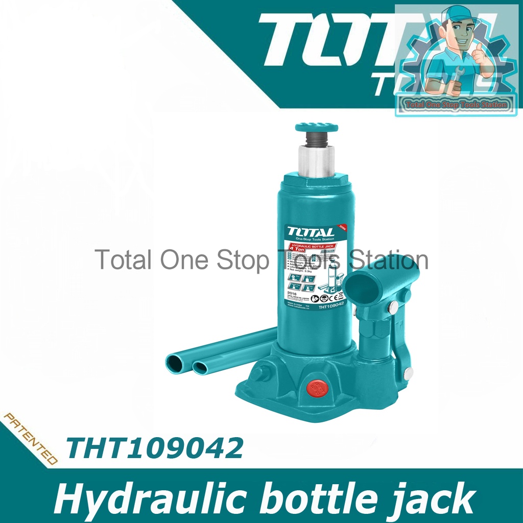 TOTAL Hydraulic bottle jack 4ton Premium Industrial TOOLS Auto Repair ...