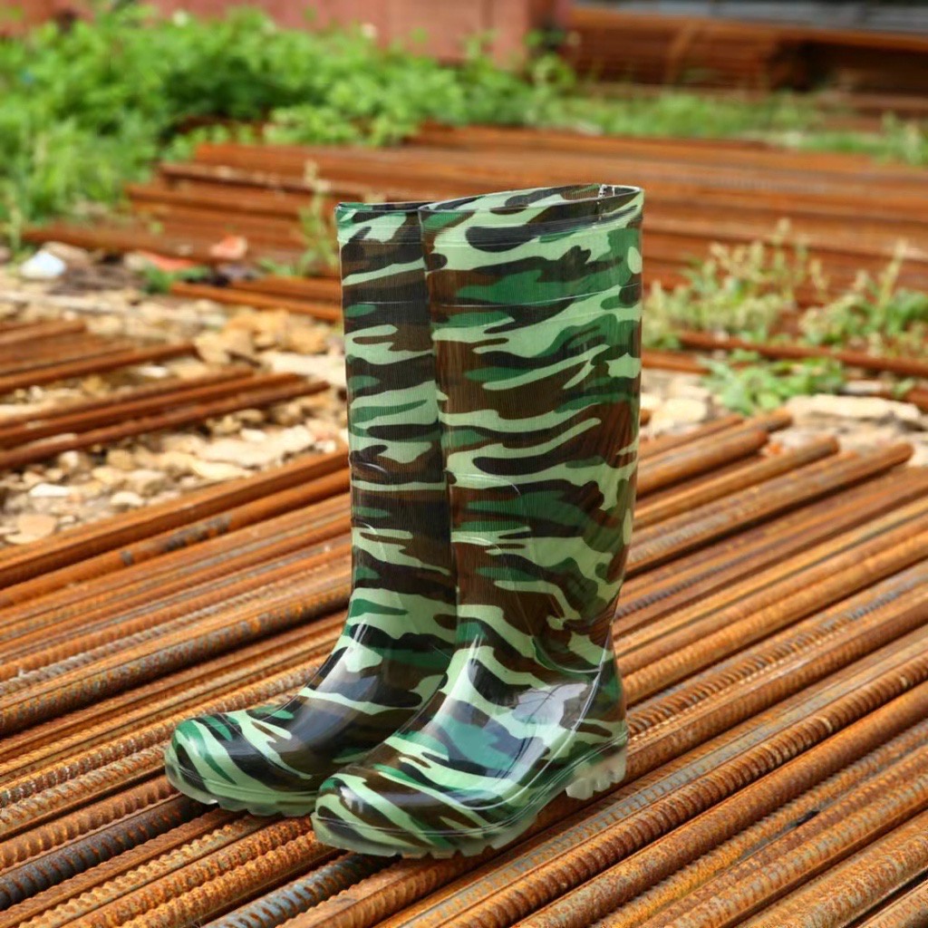 Rainboots for Men High Tube High Cut Men's Rainboots Army Design and ...