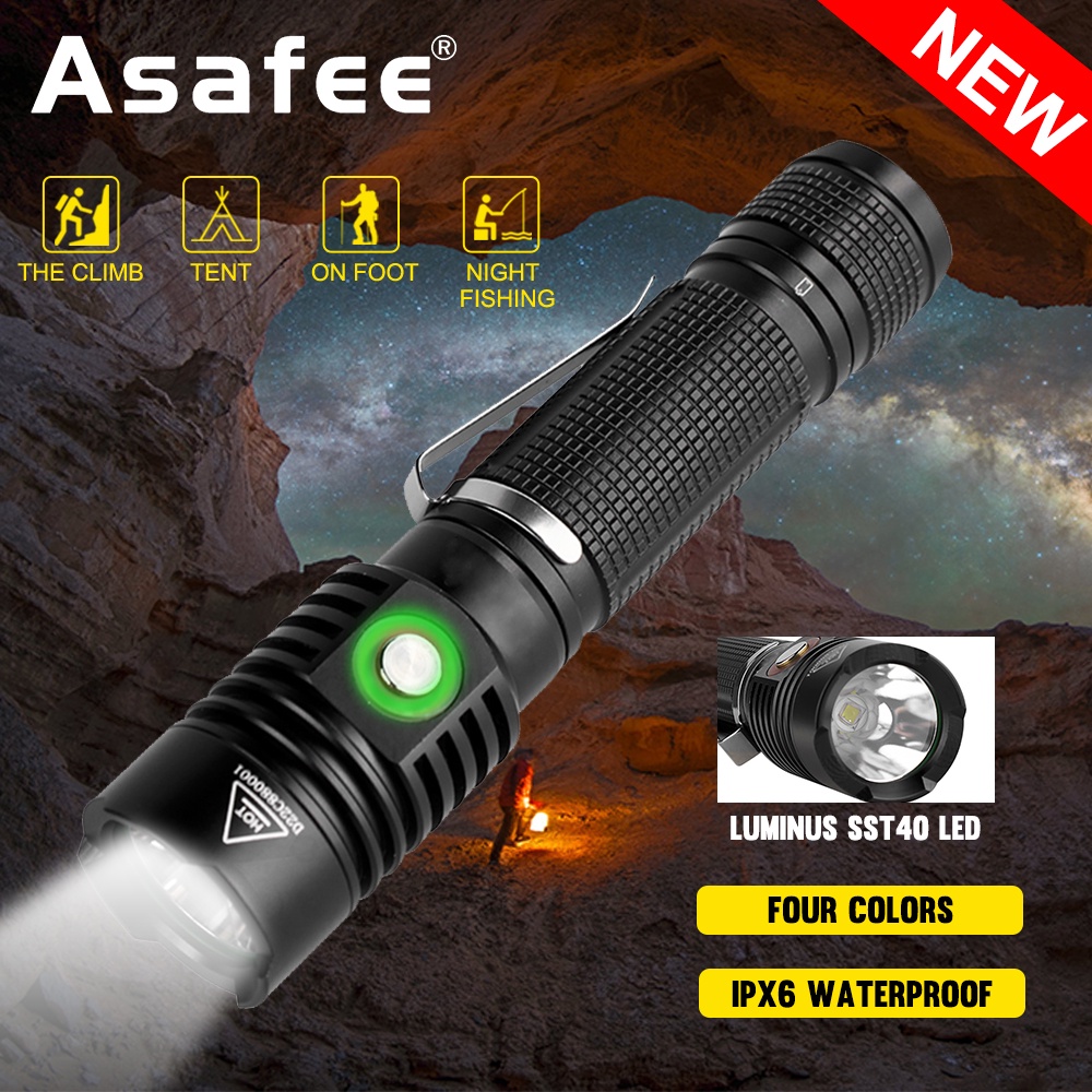 Asafee 2000LM OD21 SST40 LED Super Powerful Brightness Outdoor Torch ...