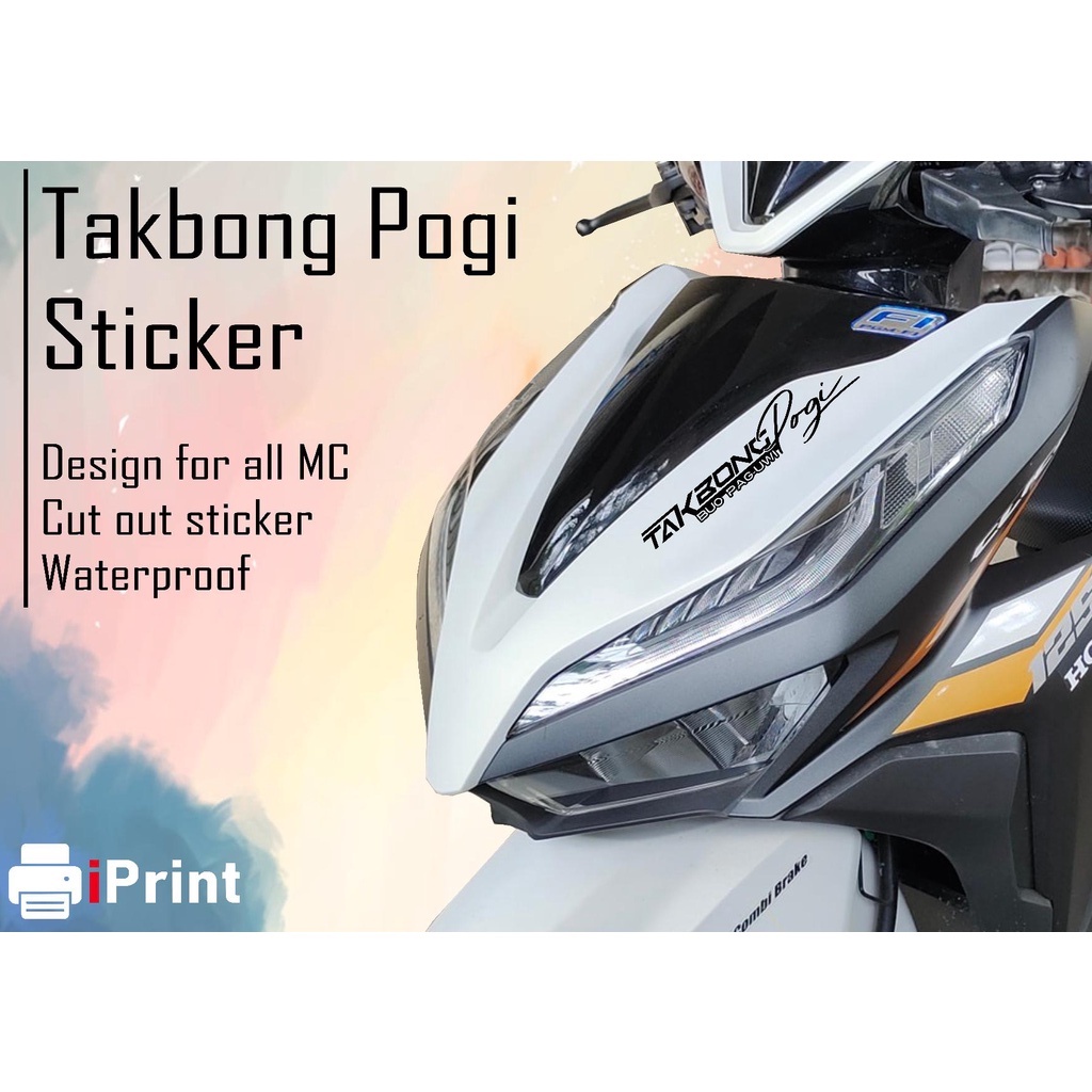 Takbong Pogi Sticker - Takbong Pogi Decals, Cut out, Waterproof ...