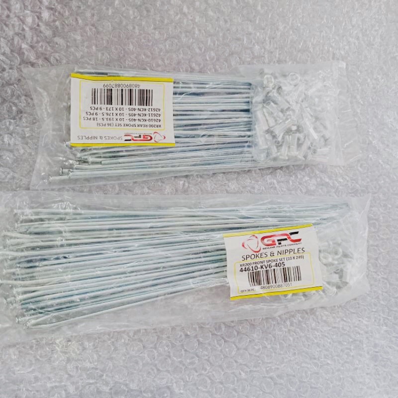 GPC RIOS Spoke SPOKES SET with Nipple FRONT and Rear XLR200 XR200 ...
