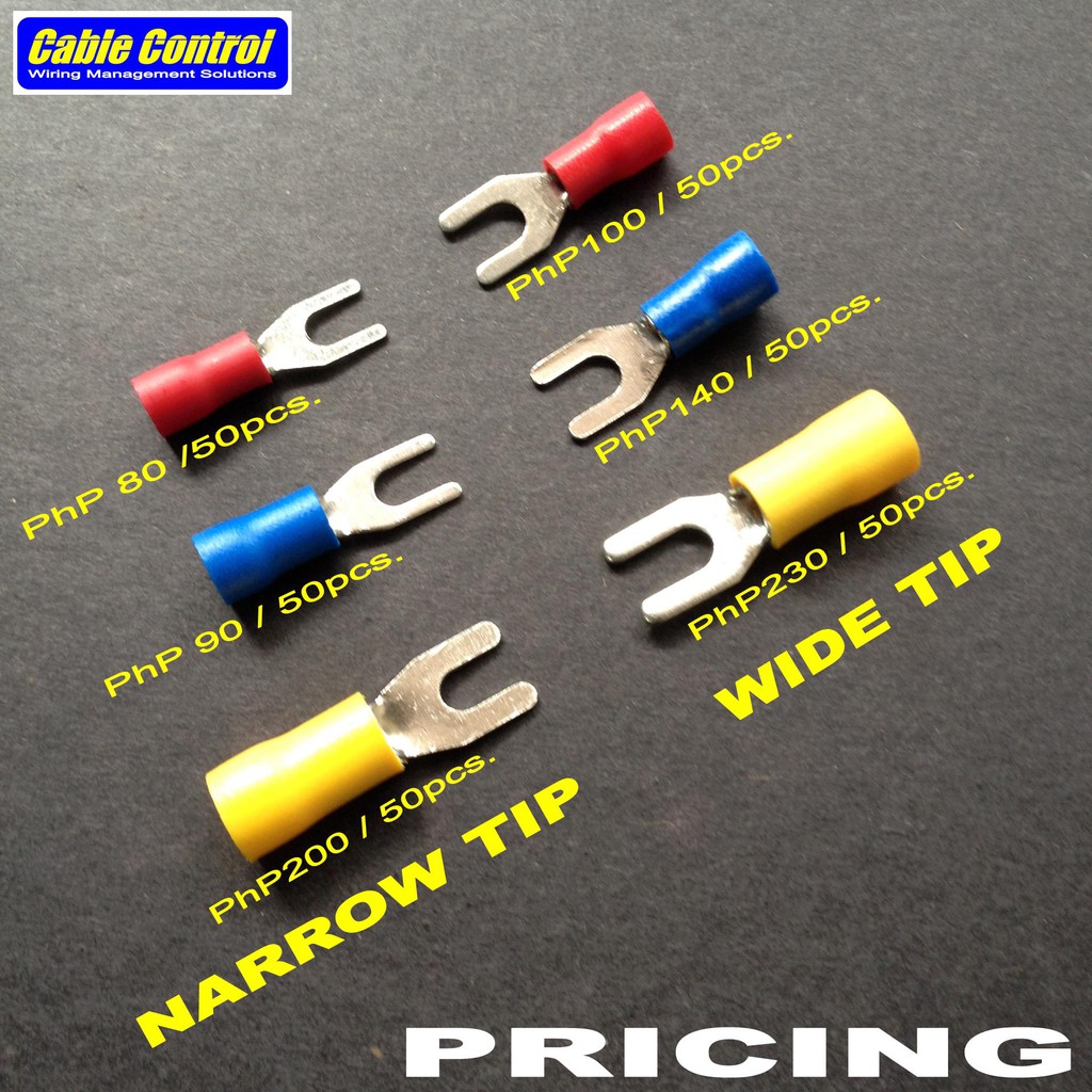 Cable Control Fork Terminals (Spade Terminals) small gauge | Shopee ...