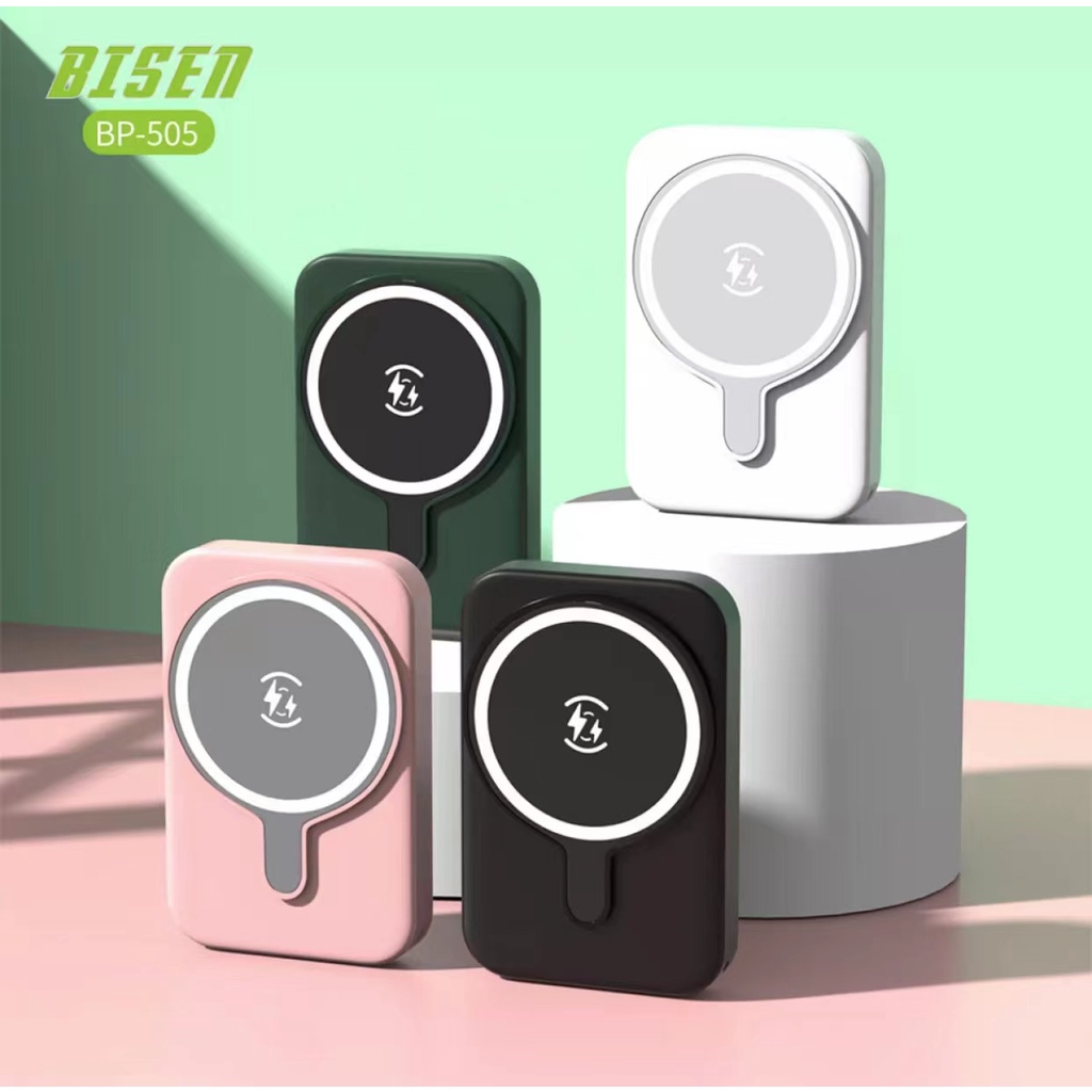 ORIGINAL BISEN BP-505 WIRELESS MAGNETIC FAST CHARGING 4800MAH Both ...