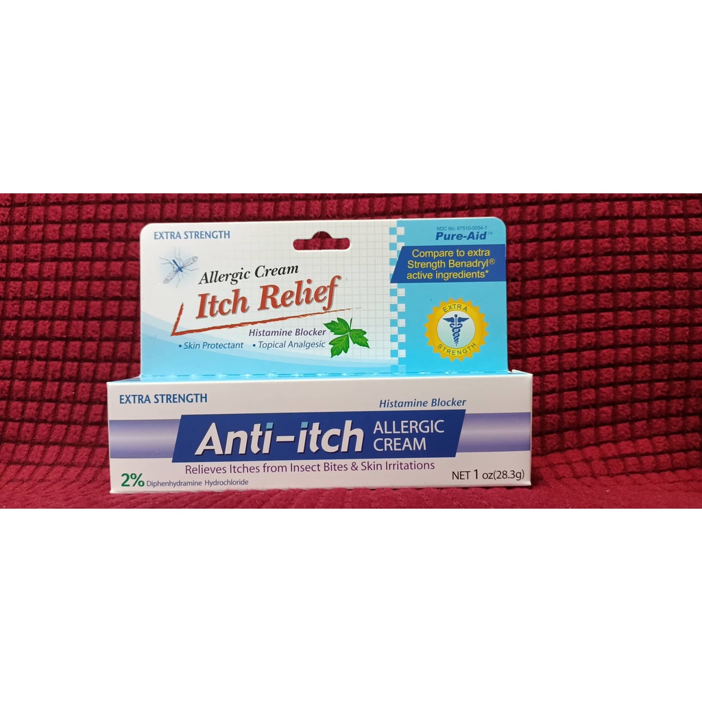 Pure-Aid Anti-itch Allergic Cream (28.3 g) | Shopee Philippines