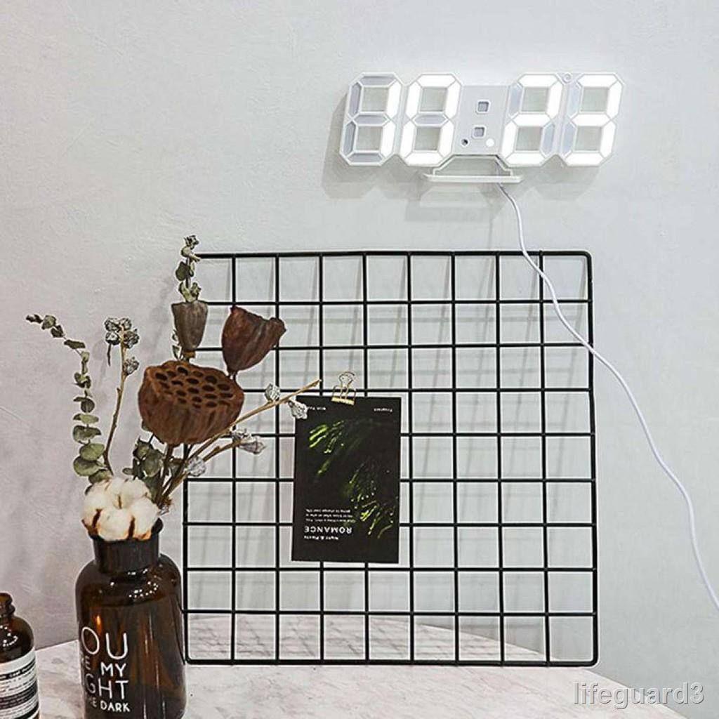 3D LED Wall Clock Modern Digital Alarm Clocks Display Home | Shopee ...
