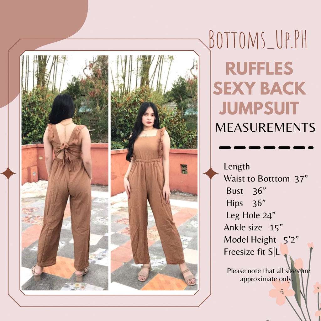 Ruffles Romper Jumpsuit | Sexy Back Playsuit | Challis Fabric (Freesize ...