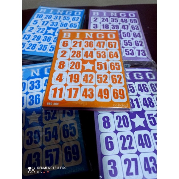 20pcs Bingo Cards PopUp/Regular random color | Shopee Philippines