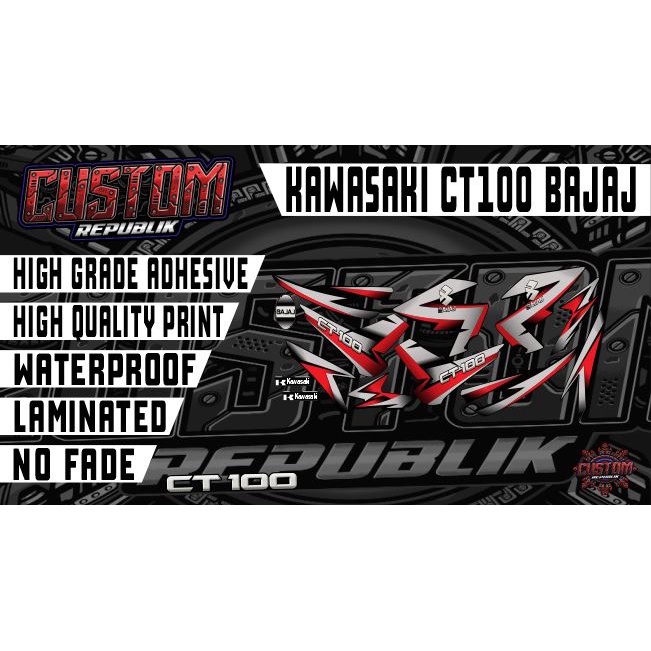 Kawasaki CT100 BAJAJ Stock Decals Set | Shopee Philippines