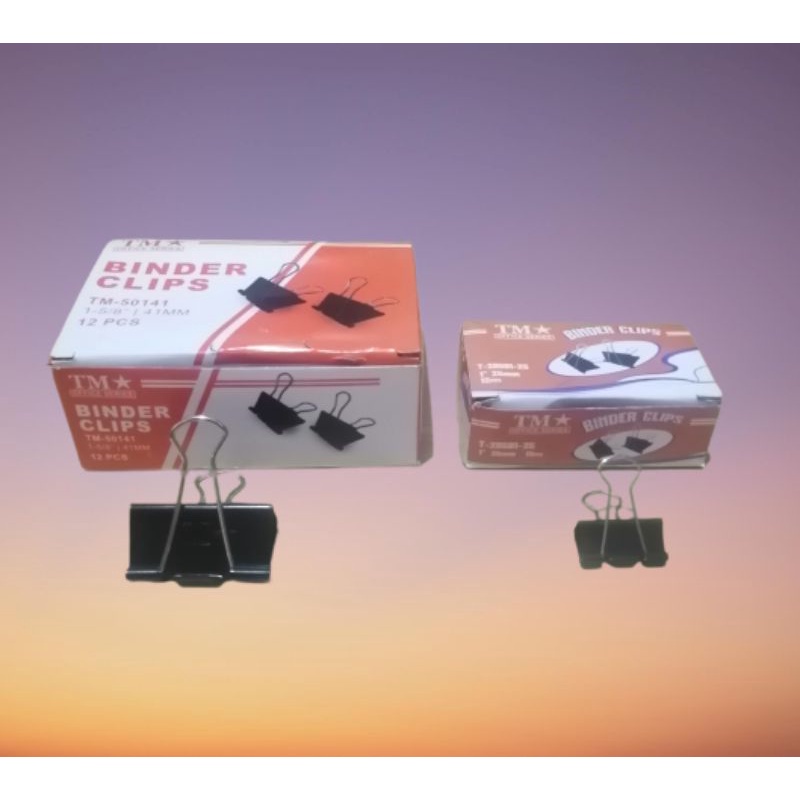 Tm. "BINDER CLIPS" (12pcs.) Size (1-5/8"/41mm ) (1" 25mm) | Shopee ...