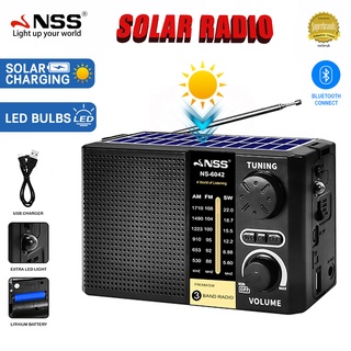 NSS AM/FM/SW 3 Band Radio with Headphone Jack Built-in Lithium Battery ...