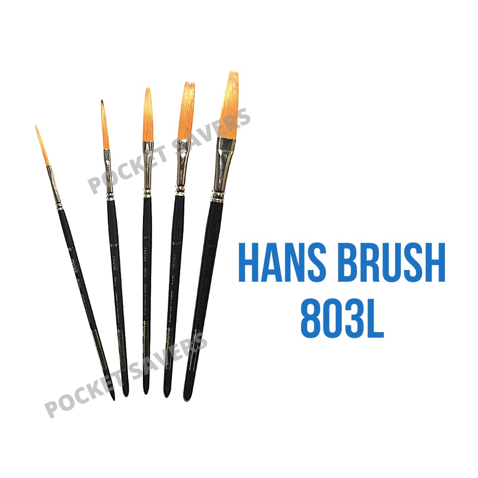HANS Lettering Brush 803L (Sold Per Piece, Flat Nylon Artist Brushes ...