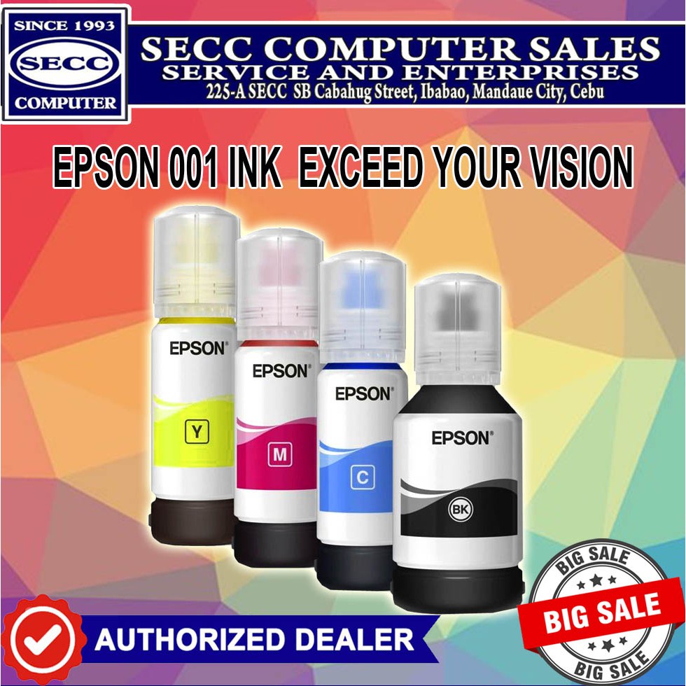 EPSON 001 INK EXCEED YOUR VISION | Shopee Philippines