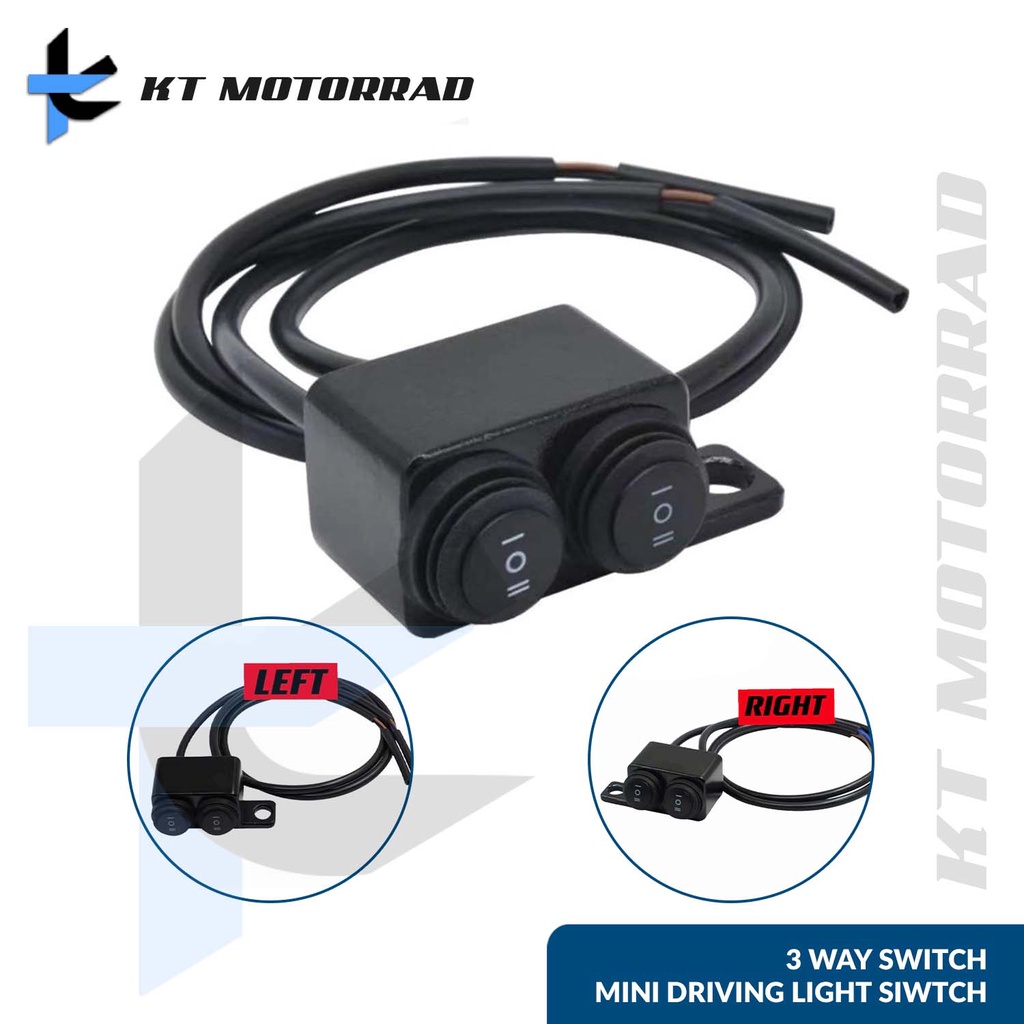 KT Dual Tri Switch 3ways Switch Side Mirror Mount Motorcycle | Shopee ...