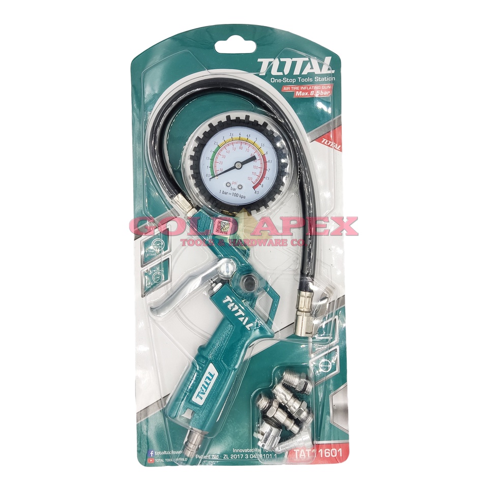 Total TAT11601 Tire Inflator Gun with Gauge | Shopee Philippines