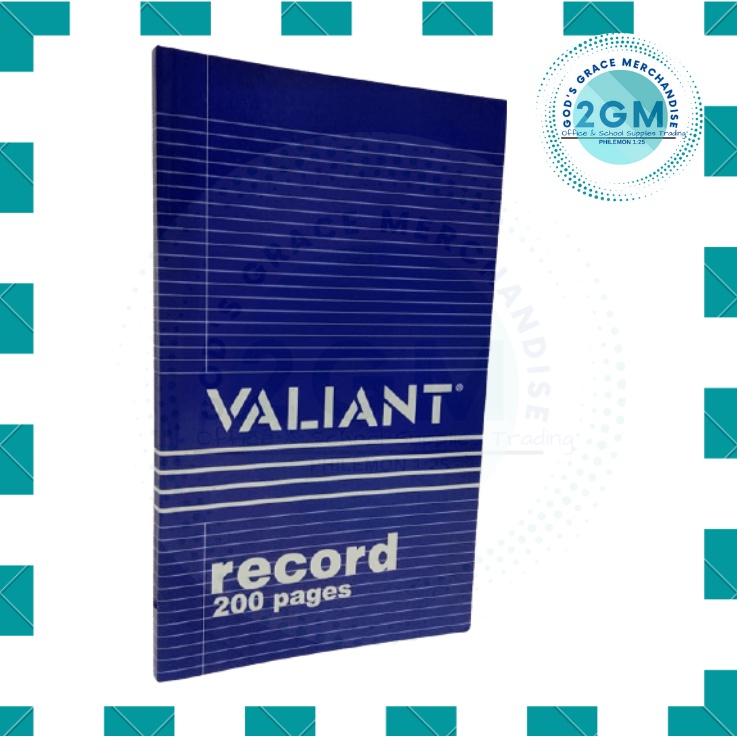 VALIANT RECORD BOOK PADDED & JUNIOR (BLUE) | Shopee Philippines