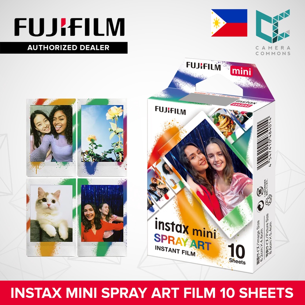 FUJIFILM Instax Mini Spray Art Instant Film Colorful Rainbow Artist Brush Strokes Artsy 10 ...