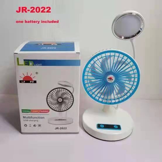 JR-2022 Portable Chargeable Mini Electric Fan With LED Light Lamp ...