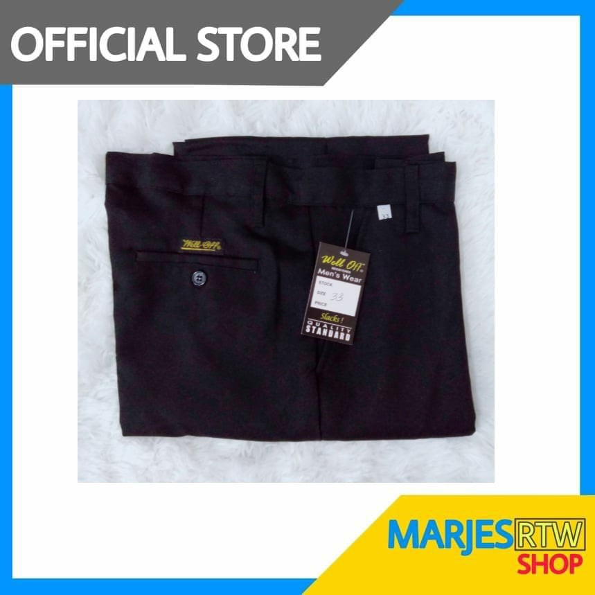 MEN'S Slacks Black and N.Blue ( Well Off ) | Shopee Philippines
