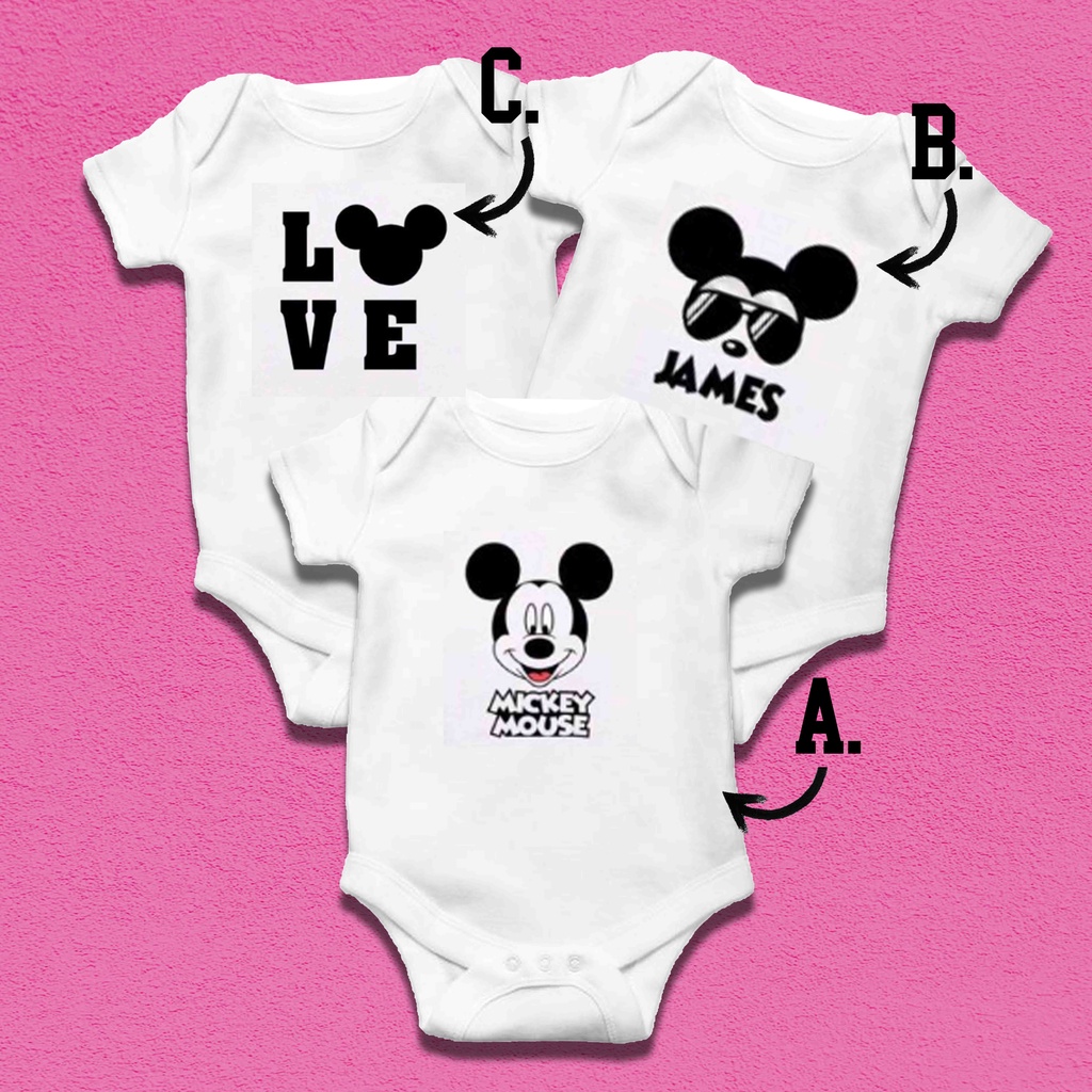 HANIEKT MICKEY PRINT BABY ONESIE | Shopee Philippines