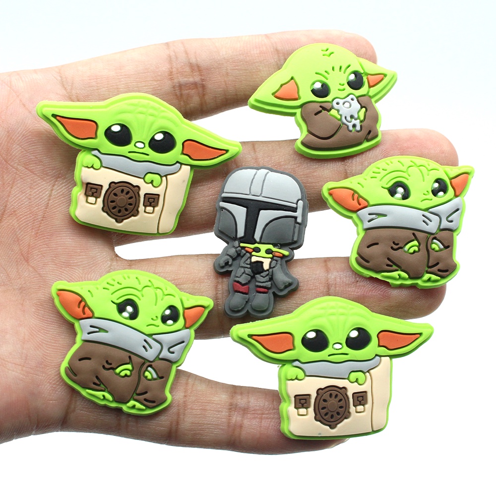 Shoe Charms cute Yoda PVC Crocs Charms Aceessories Jibbitz crocs Clogs ...