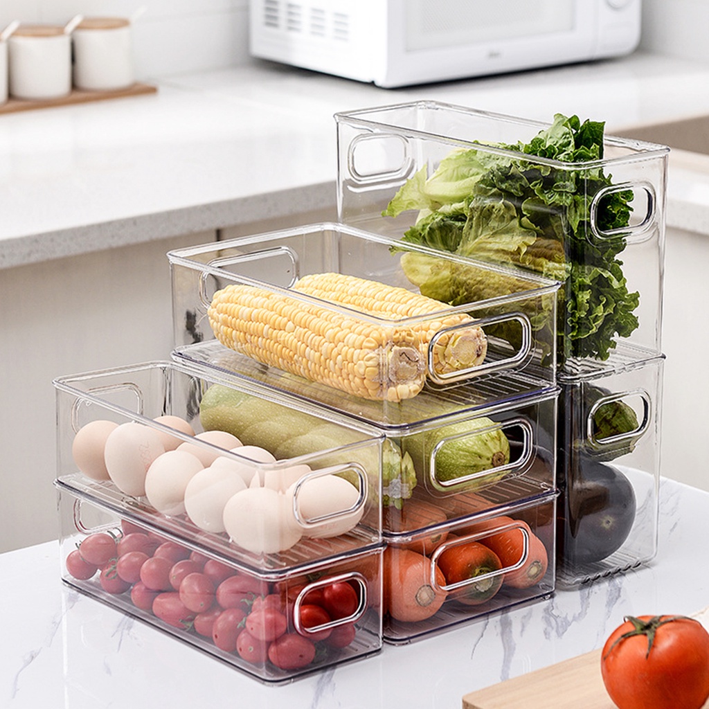 Transparent Refrigerator Storage Box With Handle Food Storage Box ...