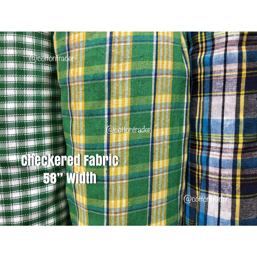 Checkered Fabric 58" Width TELA/FABRIC ONLY (YARD) | Shopee Philippines