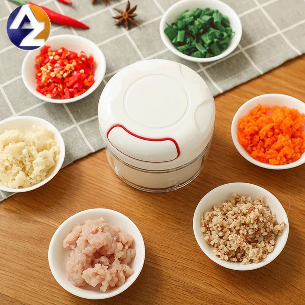 AZ Mini Food Chopper Hand Pull Garlic Grinder Onion Ginger Masher ...
