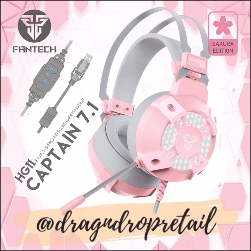 FANTECH HG11 CAPTAIN Virtual 7.1 Surround Sound Gaming Headset ...