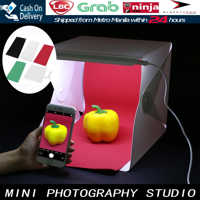 【Free 4 Color Background Cloth 】Mini Photography Studio Photo Box ...