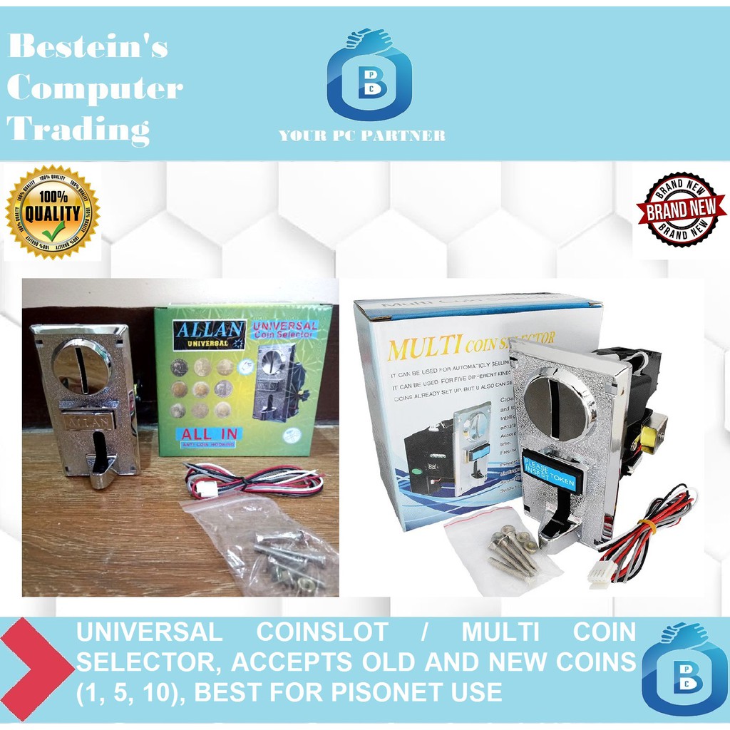 UNIVERSAL COINSLOT / MULTI COIN SELECTOR, ACCEPTS OLD AND NEW COINS (1 ...