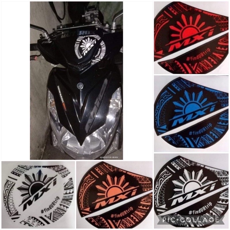 MXI 125 FRONT STICKERS LAMINATED #findURtrip Decals | Shopee Philippines