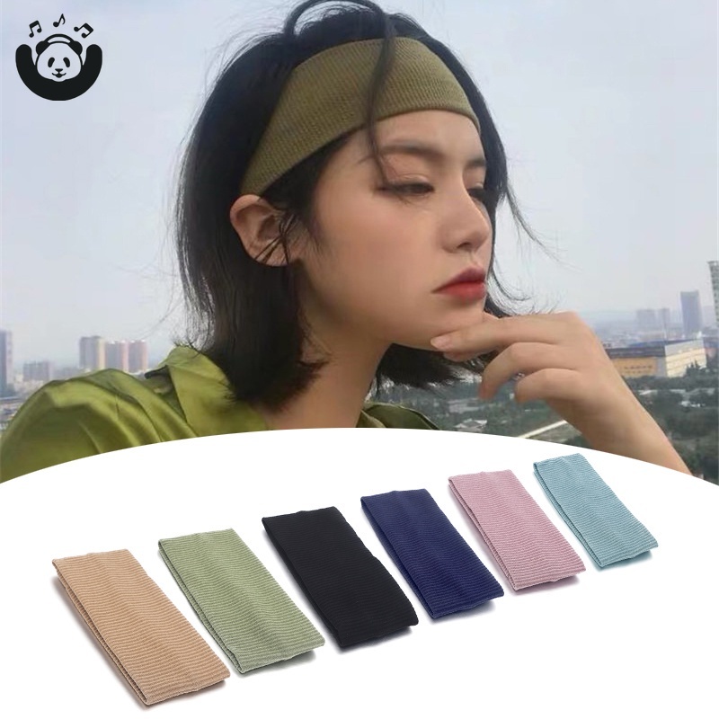Hsu 1pcs Knitted Yoga Hair Bands Sport Elastic Headbands Sports Yoga