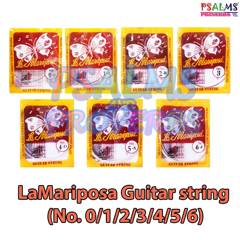 LaMariposa/GUITAR STRING #0 to #6 (per piece) | Shopee Philippines